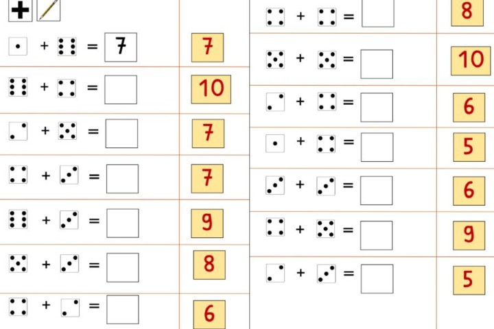 Addition mit blauen und roten Punkten • gpaed.de