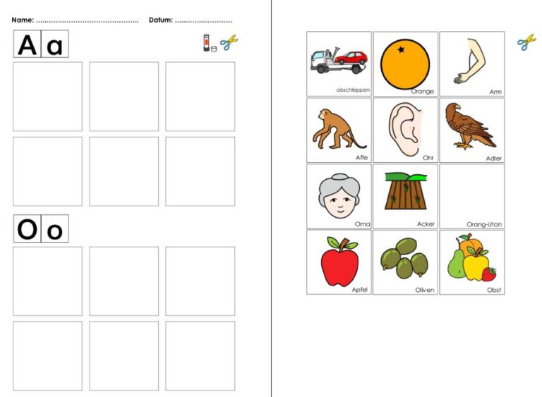 Anlaute Bildkarten mit Arbeitsblättern • gpaed.de