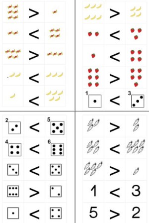 Aufgabenmappe - Mengen vergleichen mehr - weniger ZR bis 6 • gpaed.de