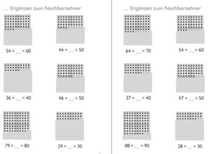 Ergänzen zum Nachbarzehner ZR 100 • gpaed.de