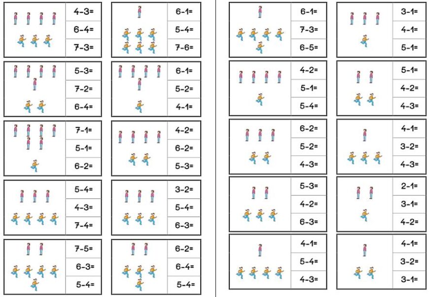 Klammerkarten Subtraktion ZR 10 Wie heißt die Aufgabe? • gpaed.de