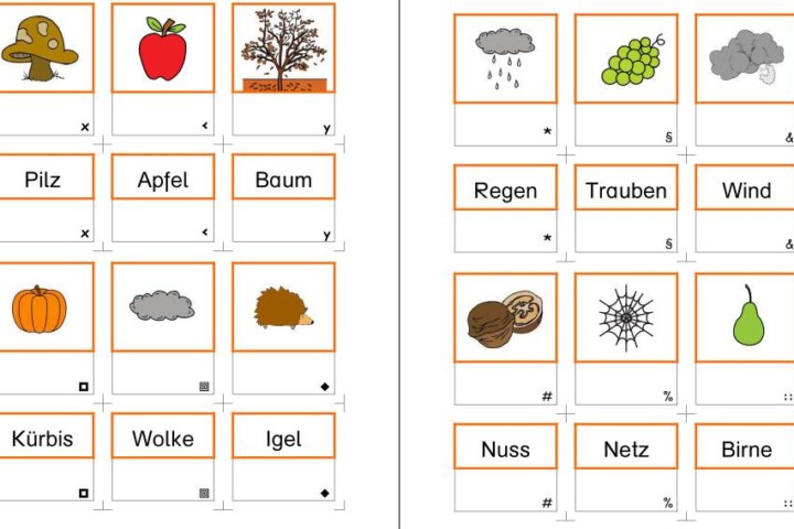 Herbst - Kleine Anlaut - Klammerkarten • gpaed.de