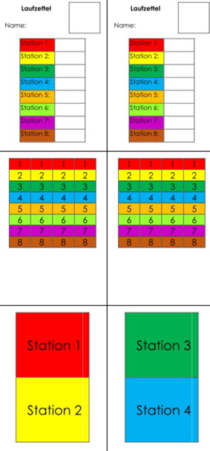 Laufzettel und Stationskarten für Stationsarbeit • gpaed.de