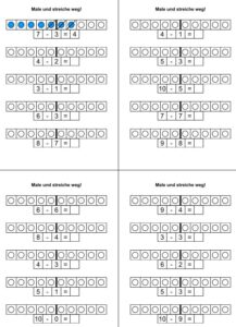 Subtraktion im ZR bis 10 • gpaed.de