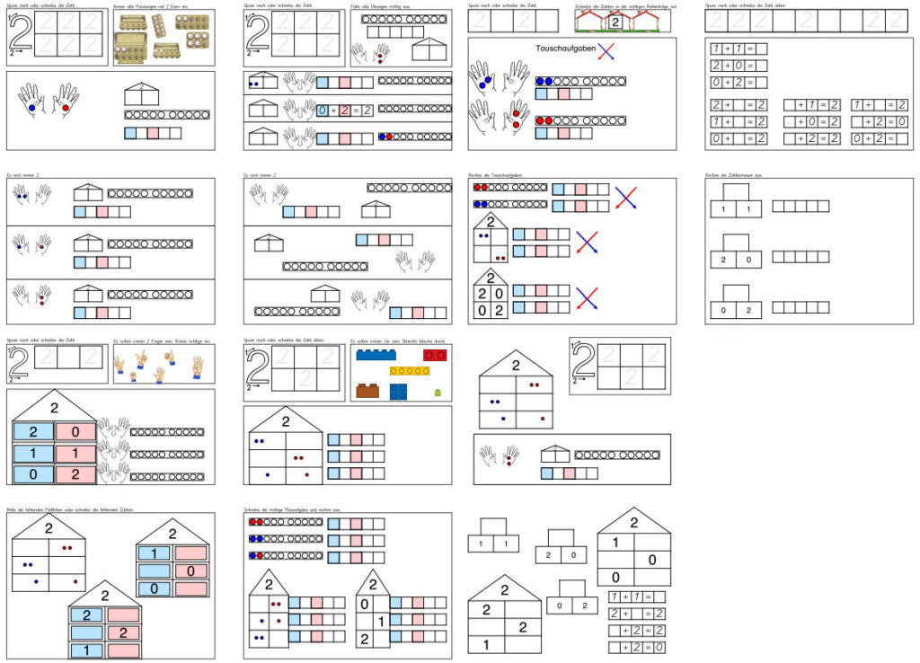 Einführung Zahlzerlegung und Addition im ZR 2, 3, 4, 5 • gpaed.de