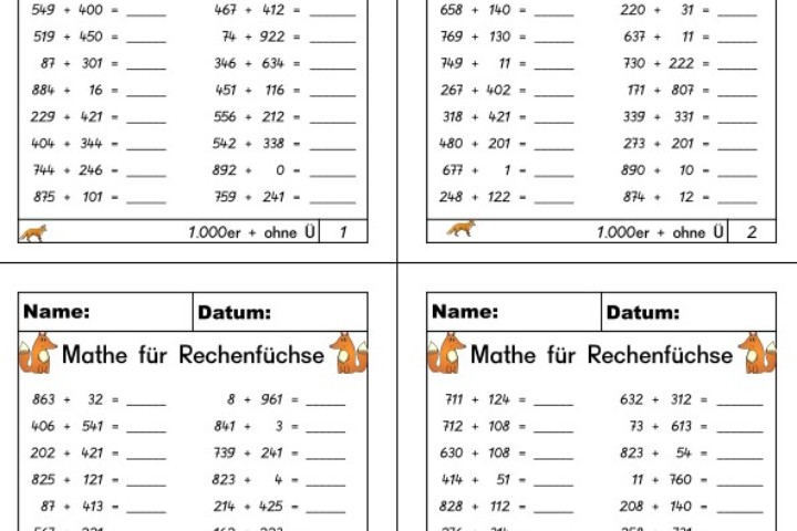 Schriftliche Addition im ZR bis 1000 ohne Übergang • gpaed.de