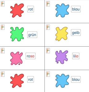 Übungen zum Wortfeld Farben - Worksheet Go! • gpaed.de
