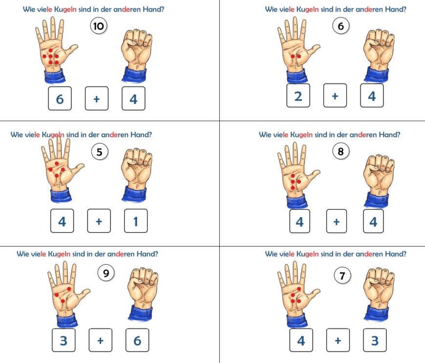 Plättchen werfen - Zahlzerlegung und Addition - Subtraktion im ZR bis 20 • gpaed.de
