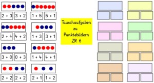 Aufgabenmappe - Tauschaufgaben mit Punktebildern ZR 6 • gpaed.de
