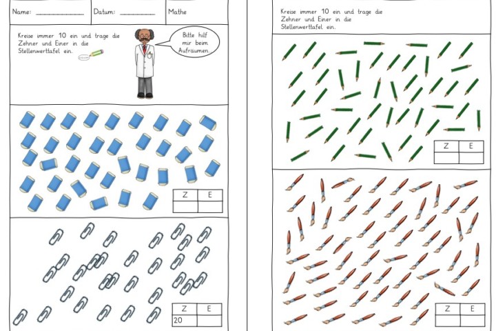 Zehnerfeld - Aufgabentafel • gpaed.de