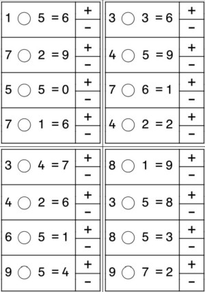 Klammerkarten Mathe +/- • gpaed.de